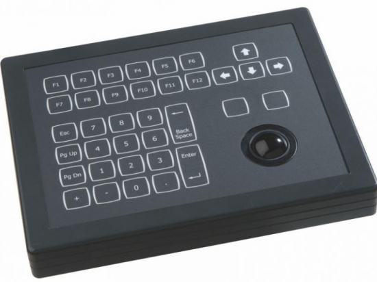 Clavier industriel trackball compact à poser 36 touches IP65 USB ...