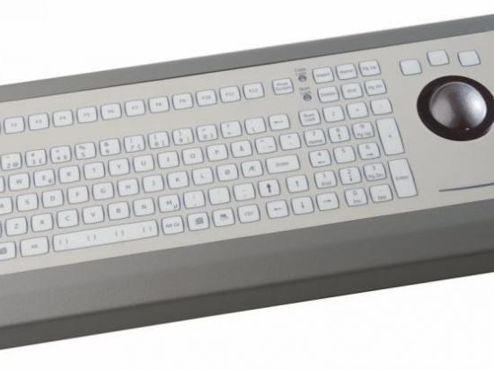 Clavier industriel US à poser 105 touches Trackball 50mm IP65 PS2 ...