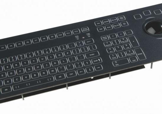 Clavier industriel encastrable IP65 avec trackball USB QWERTY sans ...